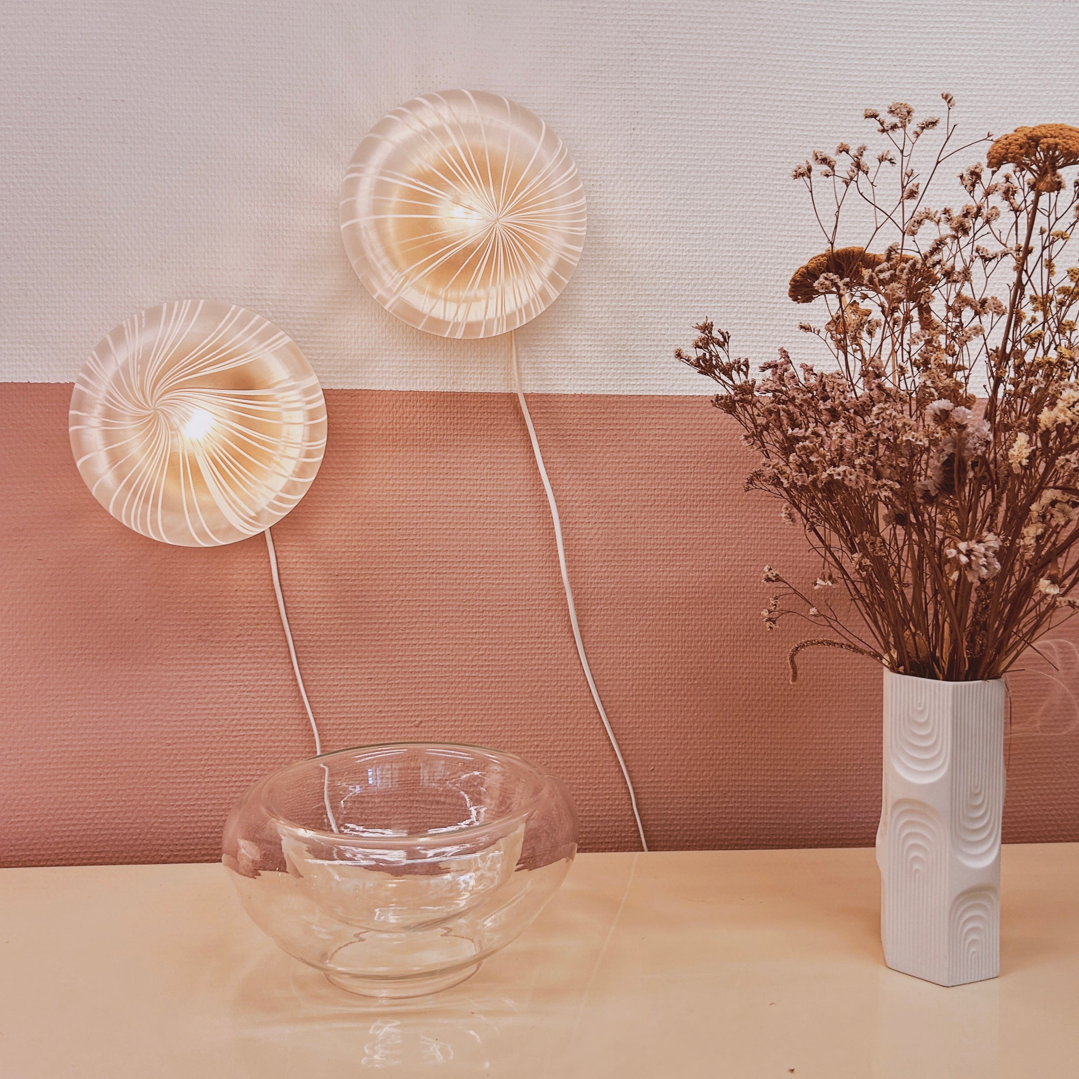 Swirly wall / ceiling lights – Vintage Pareltjes